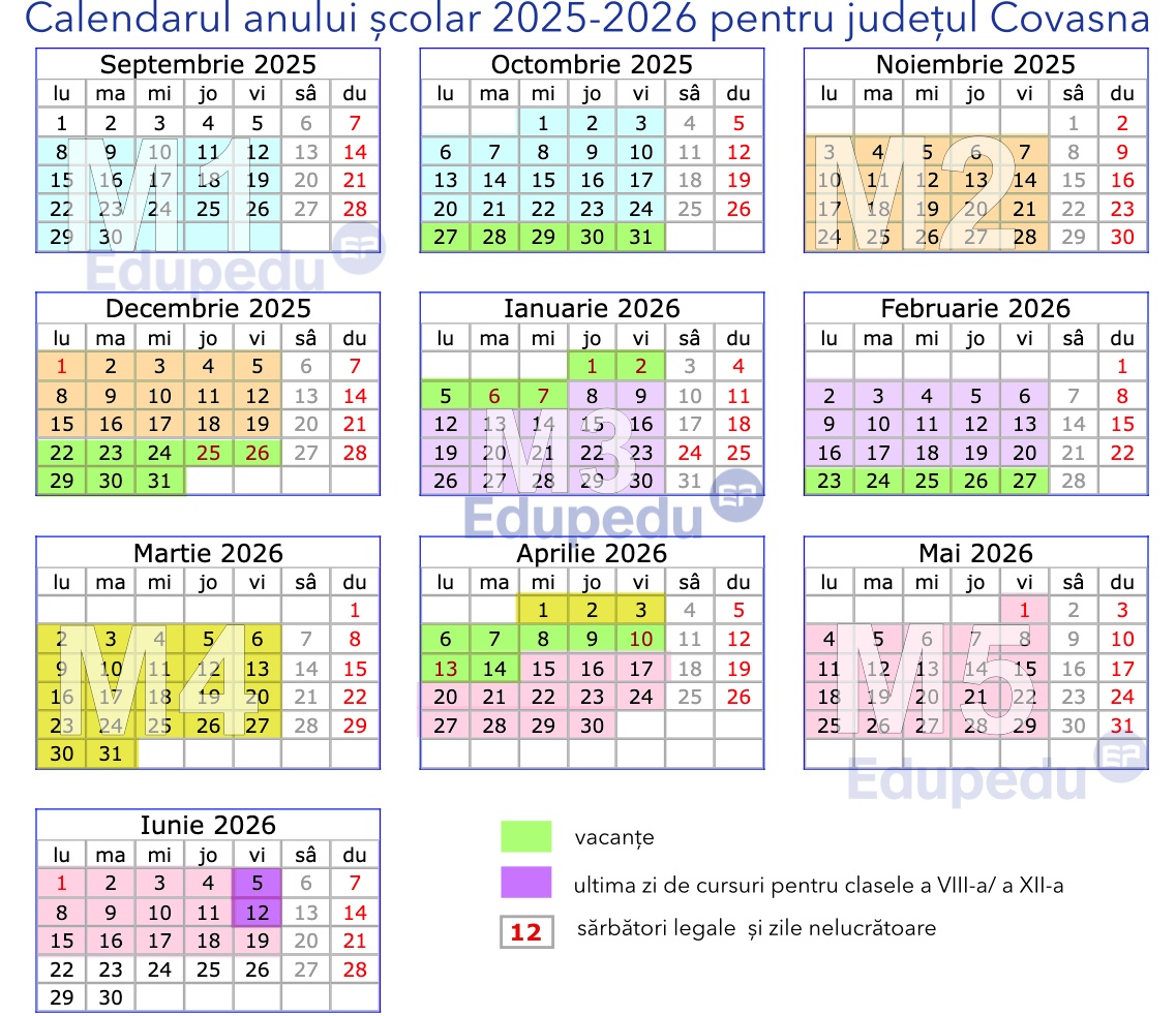 Calendarul anului școlar 2025-2026 - Liceul Tehnologic „Constantin ...